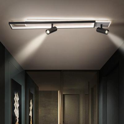 China New Black Rectangle aisle Ceiling Light with Spotlight Clothing Store Corridor Ceiling Light(WH-MA-239) for sale
