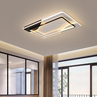 China Round Square Led ceiling lamp For Living Room Lights Bedroom Black White ceiling Lights(WH-MA-264) for sale