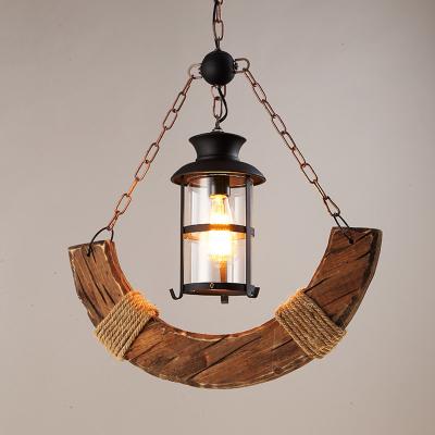 China Industrial Wood Chandelier Creative Living Room Bar Dining Room Handing Lamp(WH-VP-217) for sale