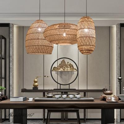 China Natural Rattan Lamp Pendant light New Chinese Style Hand-woven Pendant Light(WH-WP-69) for sale