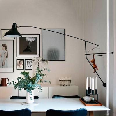 China Nordic Designer Geometry Rotatable Reading Wall Light Living Room Study Long Arm Wall Light(WH-OR-236) for sale
