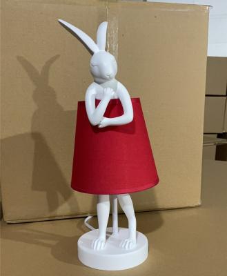 China Modern Resin Table Lamp Nordic Creative Designer Rogue Rabbit Light（WH-MTB-267) for sale