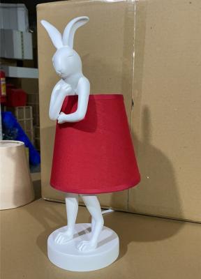 China Modern Resin Table Lamp Nordic Creative Designer Rogue Rabbit Light（WH-MTB-267) for sale