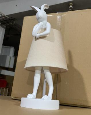China Modern Resin Table Lamp Nordic Creative Designer Rogue Rabbit Light（WH-MTB-267) for sale