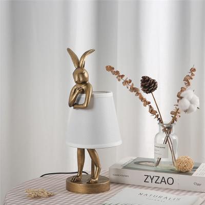 China Modern Resin Table Lamp Nordic Creative Designer Rogue Rabbit Light（WH-MTB-267) for sale