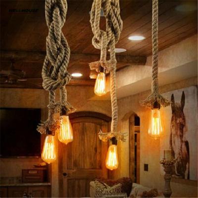 China Retro loft Vintage Pendant Lights Loft DIY Rope Pendants Lamps Industrial Hanging Lamp (WH-VP-10) for sale