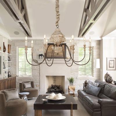 China Reclaimed wood ceiling chandelier Lighting (WH-CI-33) for sale