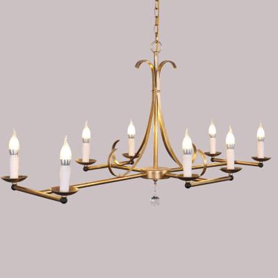 French style rustic rod iron chandeliers for indoor home lighting (WH-CI-81)