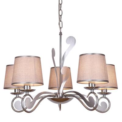 China Elegant grey fabric chrome shade Chandelier for home Lighting (WH-MI-09) for sale