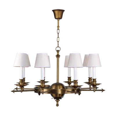 China Brass dining room chandelier Lighting with Lampshade Hanging Fixtures (WH-PC-04) for sale
