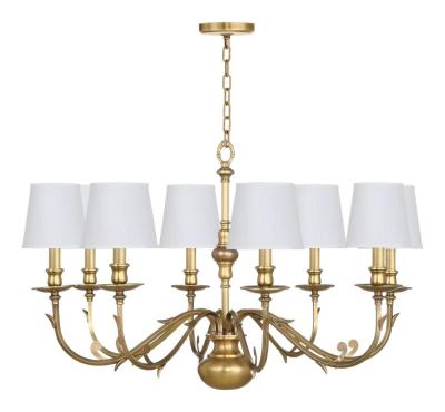 China Rustic copper chandeliers 8 Lights with lampshade Project Lighting (WH-PC-11) for sale