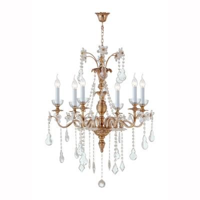 China Copper Crystal chandelier lighting 6 Lights for Hallway Bedroom Lighting (WH-PC-13) for sale