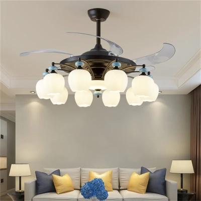 China Living Room Bedroom Home Decor dining table lamp Invisible blades Cloud Led Ceiling Fan Lamp (WH-VLL-30) for sale