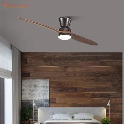 China Dimmable ceiling fan with LED Light 60 inch Indoor wood Two-Blade Ceiling Fan light(WH-VLL-40) for sale