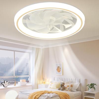 China Modern and Simple Home Intelligent Remote Control Restaurant LED Round Acrylic ceiling Fan Light(WH-CLL-59) for sale