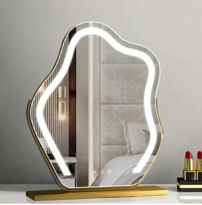 China LED Dimmable 3 Modes Touch Screen Control White 360-Degree Rotation Makeup Cloud Mirror with Lights  (WH-MR-96) for sale