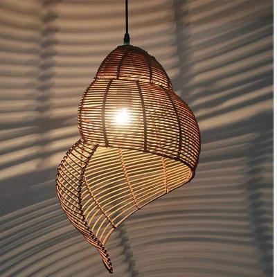 China Study Room Lights Parlor home decor Southeast Asia Bamboo Conch Pendant Lamp(WH-WP-110) for sale