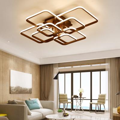 China Rectangle ceiling Lights Acrylic Lampshade Square Rings For Living Room Bedroom Home ceiling lamp (WH-MA-69) for sale