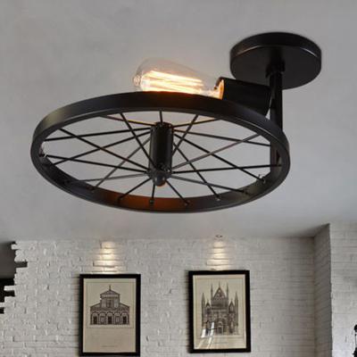 China Retro pull down Wheel ceiling light Fixtures For Indoor home Lighting (WH-LA-07) for sale