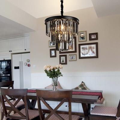 China Black Crystal Hanging Chandeliers Drop Hanging Lights For Dining room Kitchen Lighting (WH-AP-96) for sale