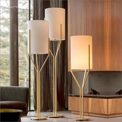 China sofa Side Light Office bedroom Creative Led fabric lampshade Simple Arborescence Floor Lamp(WH-MFL-191) for sale