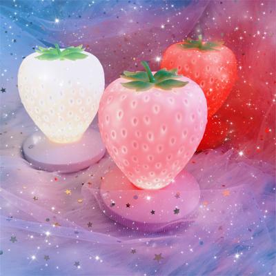 China Touch Switch Led Night Lights Silicone Strawberry Table Light(WH-MTB-76) for sale