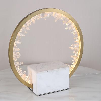 China Living room decoration crystal table lights gold bedside gold table lamp(WH-MTB-133) for sale