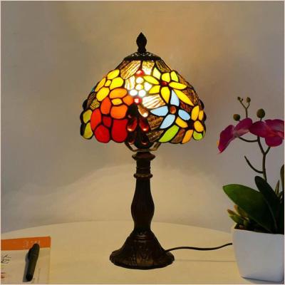 China 20CM Tiffany Table Lamp Alloy Base Beads Lampshade Bedroom Bedside Lighting(WH-TTB-32) for sale
