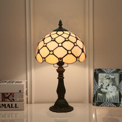 China Tiffany Table Lamp 20cm Aolly Base E27 Bedroom Bedside Lamp(WH-TTB-53) for sale
