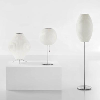 Silk Floor Lamps For Living Room Bedroom Nelson Cigar Lotus Table Lamp（WH-MTB-161)