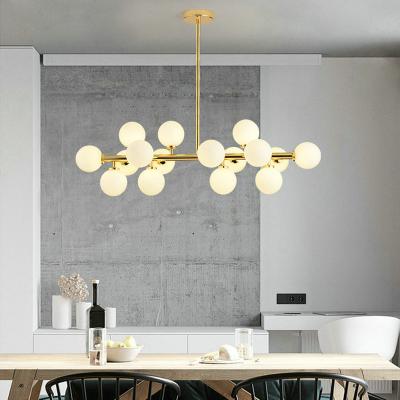 China Bubble Stik Chandelier Luxury Luster with Glass Round Lampshade home interior light(WH-MI-190) for sale