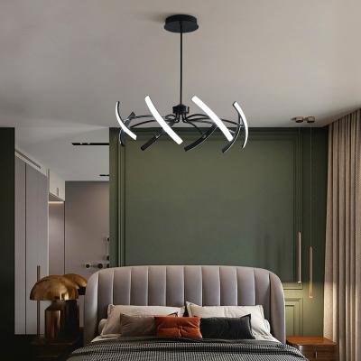 China Black chandelier Iron Dimmable lustre design For Bedroom Living Dinning Room Kitchen LED Chandelier(WH-MI-225) for sale