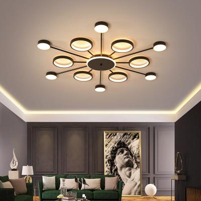 China Gold chandelier LED round chandelier For Living Bedrom Lights Remote Control Chandelier(WH-MI-227) for sale
