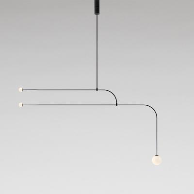China Geometric Led Chandeliers Dining room Bar Long tube Chandelier lustre suspension lamp(WH-MI-256) for sale