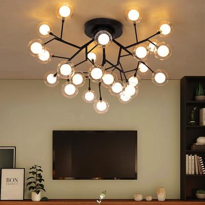China Vintage Industrial Ceiling Light Living room Kitchen Dining room Glass Flush Mount Ceiling Light(WH-MI-274) for sale