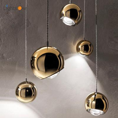 China Nordic ball pendant lamp gold designer minimalist bedroom modern stairwell bar restaurant Pedant Lamp(WH-AP-148) for sale