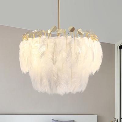 China Nordic white pendant light bedroom modern minimalist light luxury style personality living room Pendant Lamp(WH-AP-198) for sale