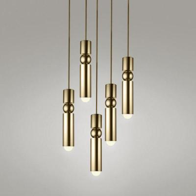 China Nordic Simple Gold Pendant Light Loft Single long wire light Head Bedside Kitchen Drop Led Pendant Light(WH-AP-253) for sale