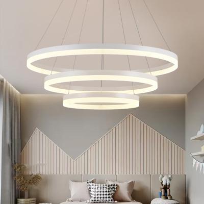 China Modern Acrylic  Pendant lam Kitchen Olaug Modern Large Single Circle Ring Ceiling Light(WH-AP-355) for sale