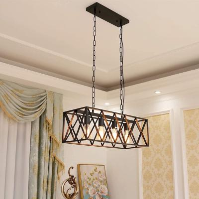 China Vintage Chandeliers Iron Retro Kitchen Lamp E27 Edison Bulbs Stairs Store industrial chandelier(WH-VP-73) for sale