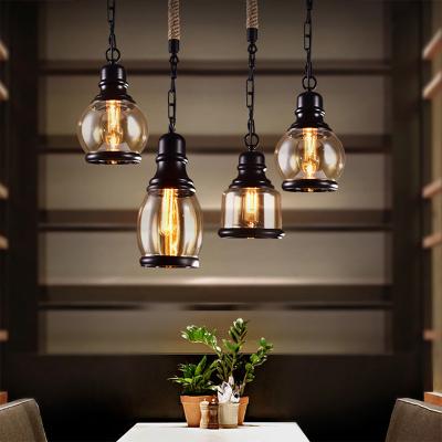 amber glass pendant light