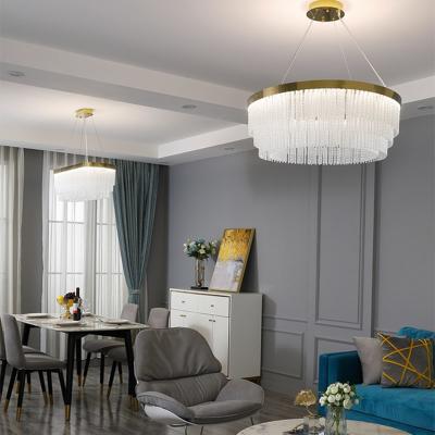 China Luxury Gold Chandelier For Living Dining Room Led Glass Lighting mid century modern chandelier(WH-CY-198) for sale