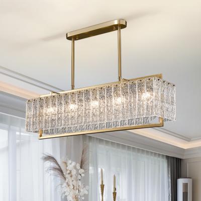 China Luxury home decor lamp living room chandelier rectangle modern led crystal chandelier ceiling light(WH-CY-229) for sale