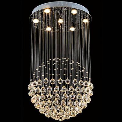 China Modern K9 Large LED SphericLiving Room Crystal Chandeliers Round Large Chandelier(WH-NC-28) for sale