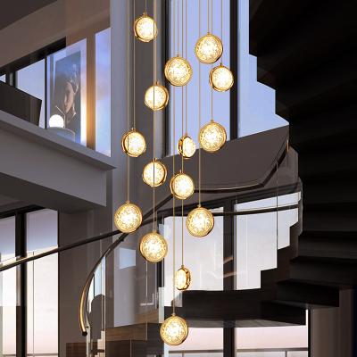 China New modern pendant light loft for living room ball crystal villa scandinavian chandelier(WH-NC-63) for sale