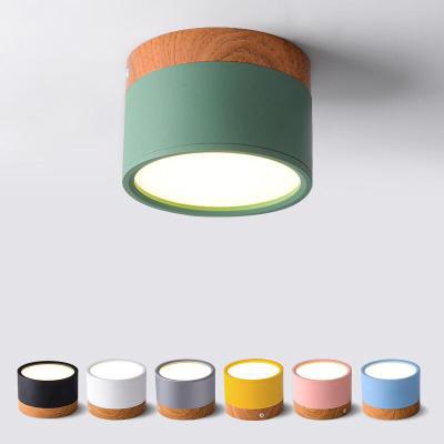 China LED Downlight dimmable 5W 7W 9W12W15W Nordic wood modern Led surface mounted ceiling light(WH-WA-13) for sale