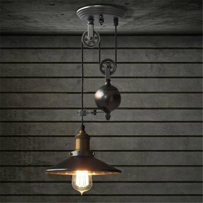 China Black rustic lamp pulley pendant lights dinning room bedroom Kitchen island pendant lamp(WH-VP-127) for sale