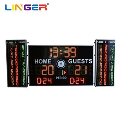 China Free LOGO Printing Large Basketball Scoreboard with Sectional Cabinet for sale