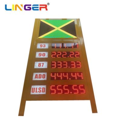 China Outdoor Column Gas Price Sign for Jamaica Market with Full Color Ad. Display for sale