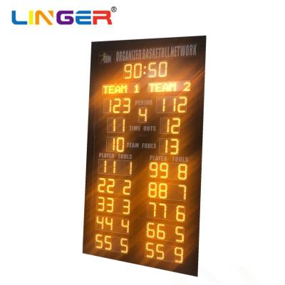 China Waterdichte IP65-LEIDEN Basketbalscorebord met Clubembleem Te koop
